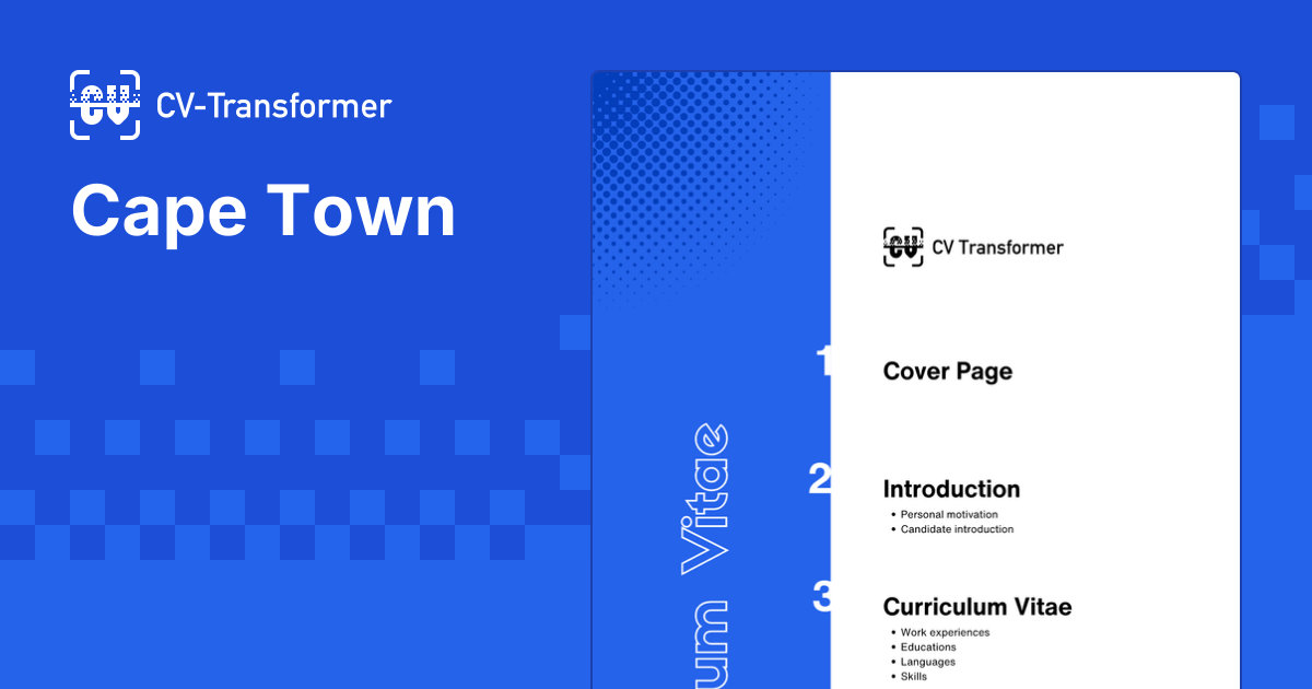Cape Town | Layout library | CV-Transformer
